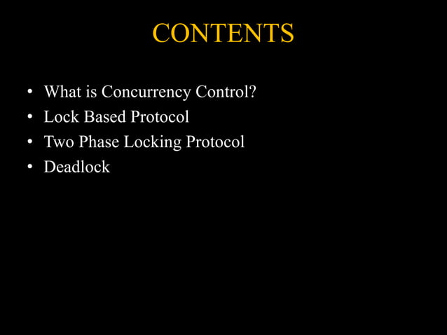 Concurrency Control in Database Management System | PPTX Concurrency Control in Database Management System | PPTX