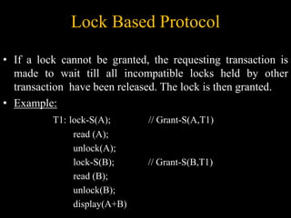 Concurrency Control in Database Management System | PPTX