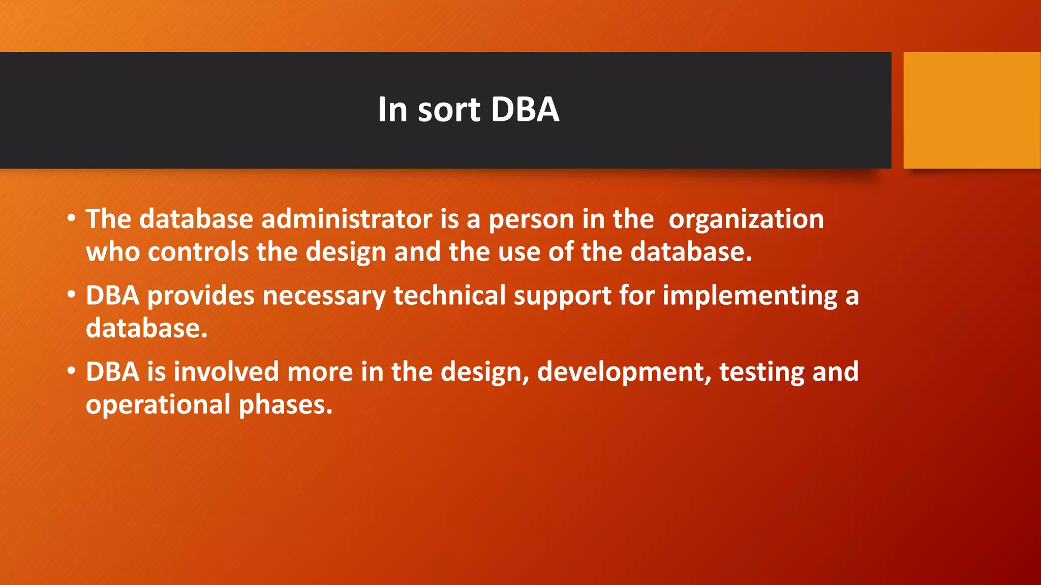 Database Administrator | PPTX