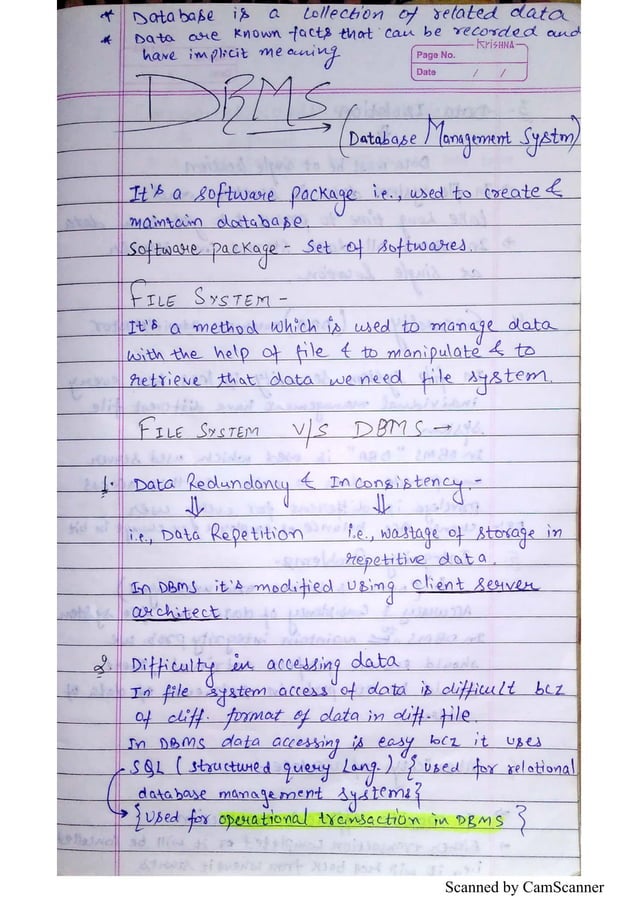 Database Management System [DBMS] | PDF