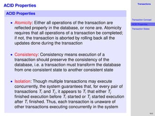 Database management system -Transactions | PPT