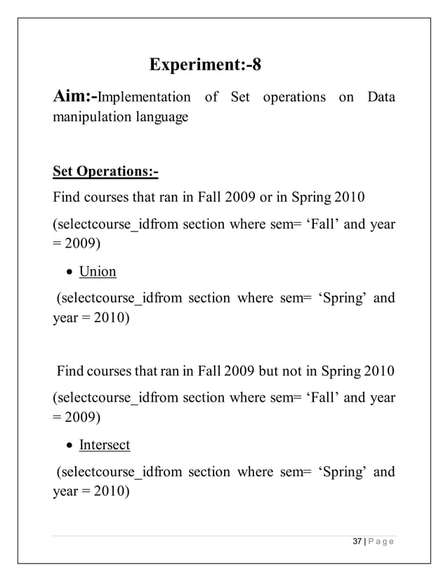 DataBase Management System Lab File | DOCX | Databases | Computer Software and Applications