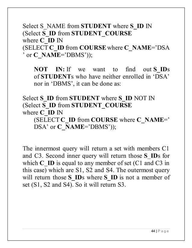 Database Management System Lab File Docx Databases Computer Software And Applications