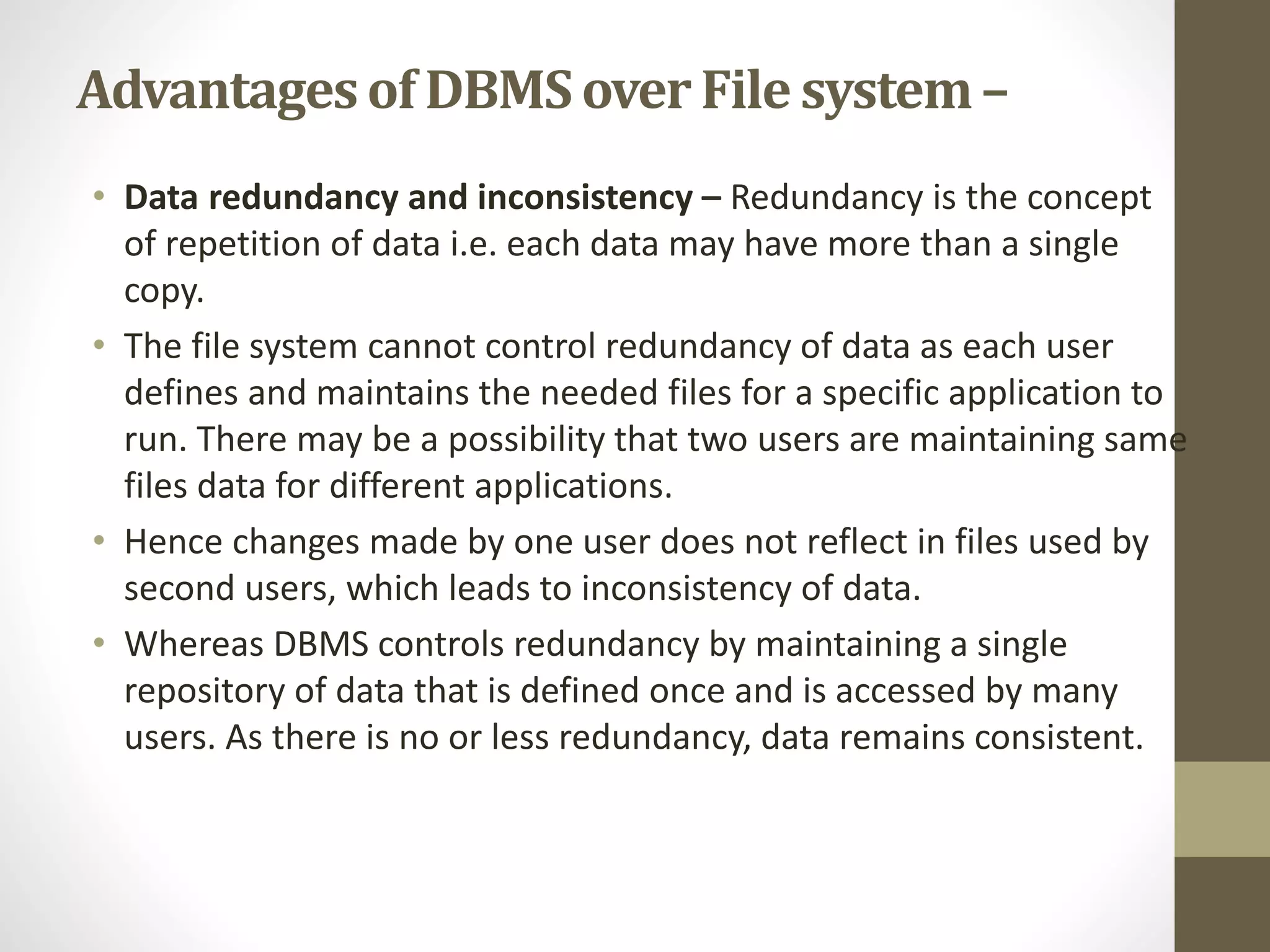 DBMS ppt by dipali jadhav | PPTX | Databases | Computer Software and Applications