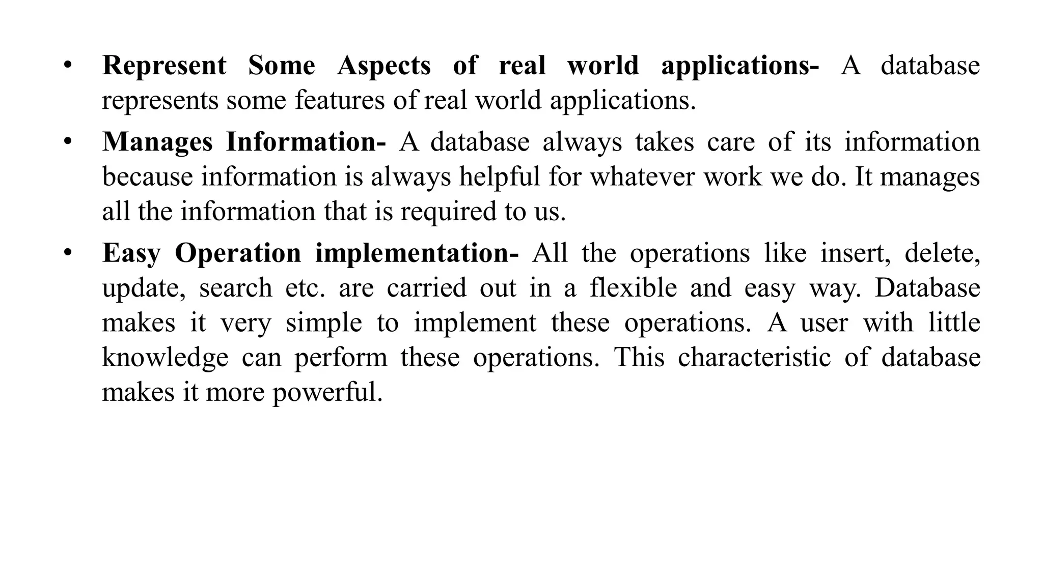 Characteristics and Advantages of Database Management System | PDF