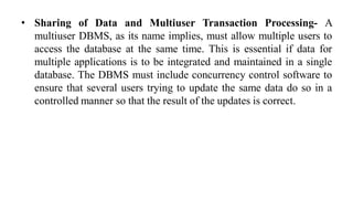 Characteristics and Advantages of Database Management System | PDF | Databases | Computer ...