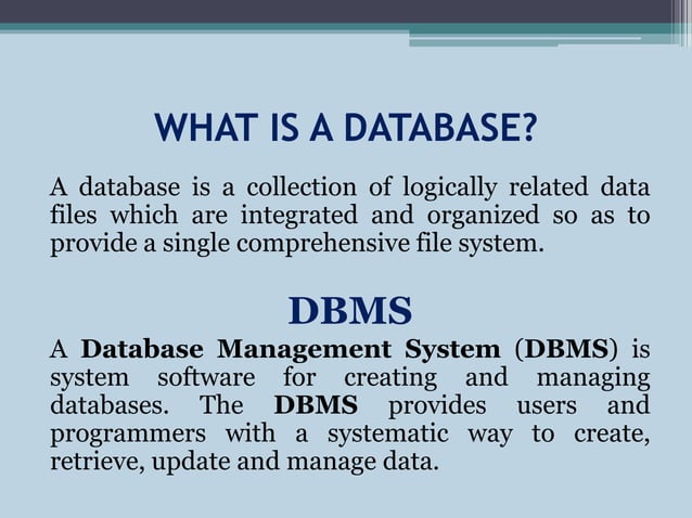 Database Management System | PPT