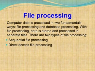 Data Processing in Fundamentals of IT | PPT