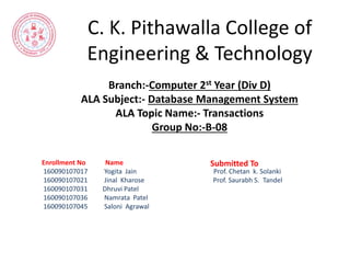 Transaction and serializability | PPT