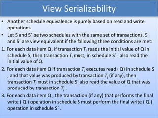Transaction and serializability | PPT