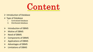 ppt on database management | PPT