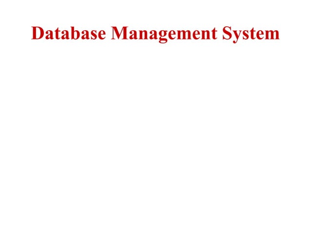 dbms.ppt | Databases | Computer Software and Applications