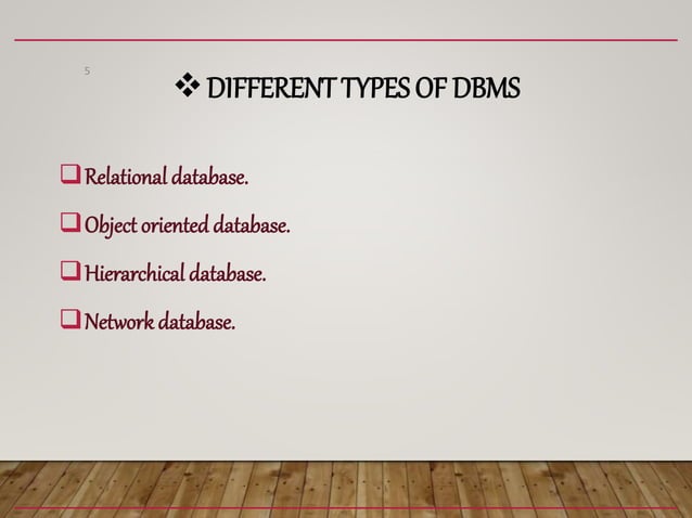 DBMS.pptx | Databases | Computer Software and Applications