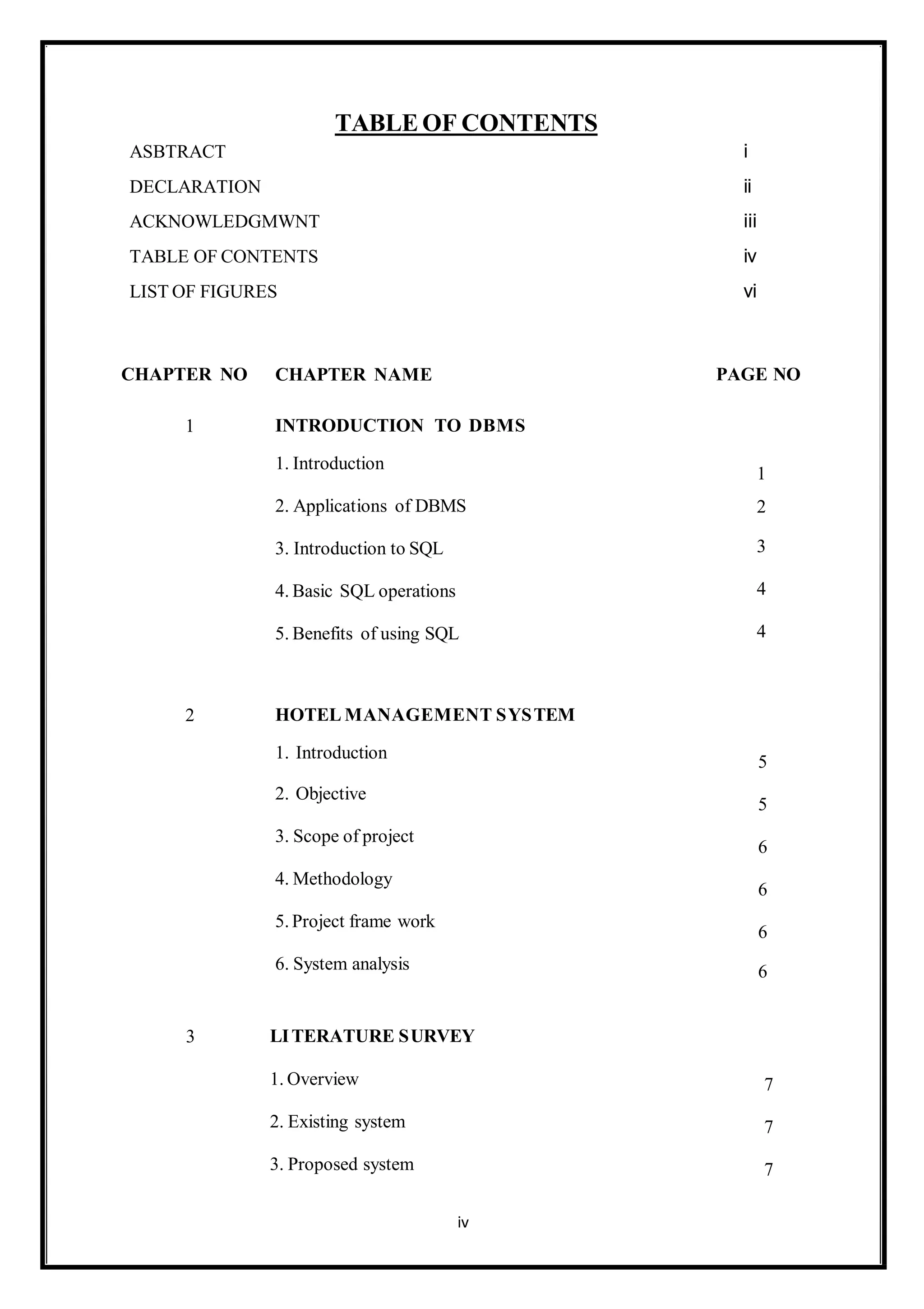 Hotel management system in a DBMS project | PDF