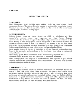 Hotel management system in a DBMS project | PDF