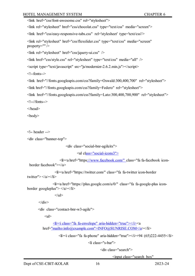 Hotel management system in a DBMS project | PDF