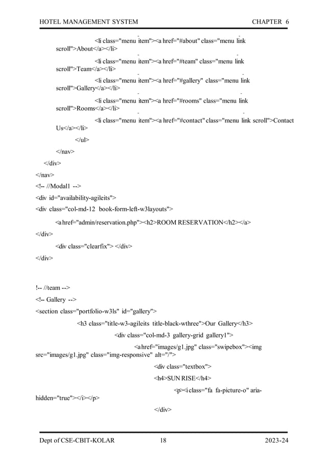 Hotel management system in a DBMS project | PDF