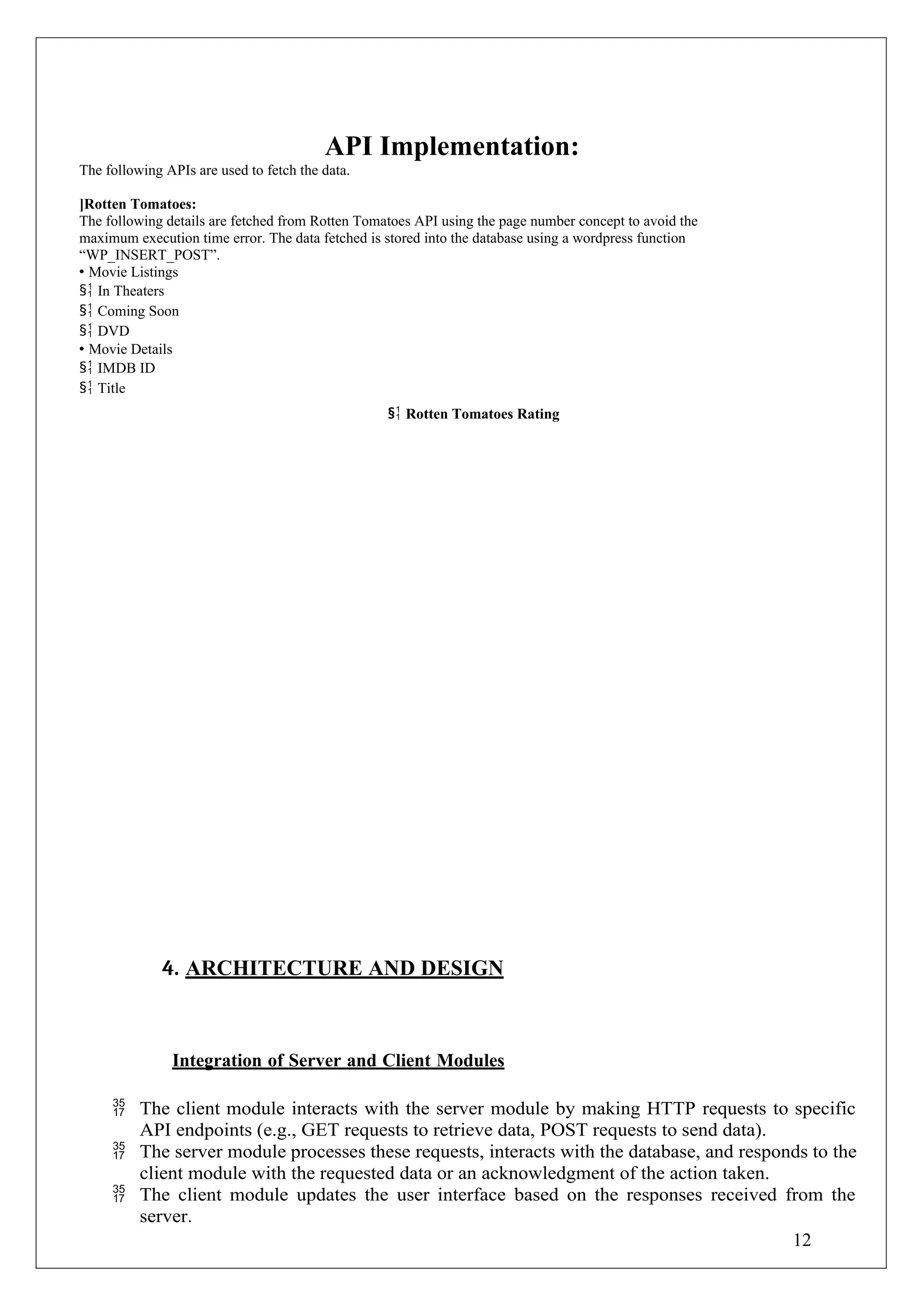 PERSONALIZED MOVIE RECOMMENDATION SYSTEM MINOR PROJECT REPORT | DOCX