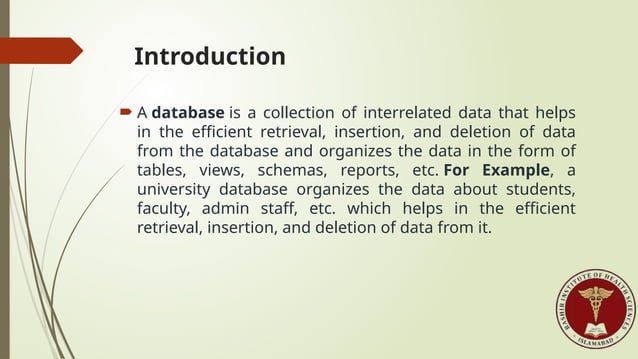 Databases Management System (DBMS)ppt by prof.zainab | PPT