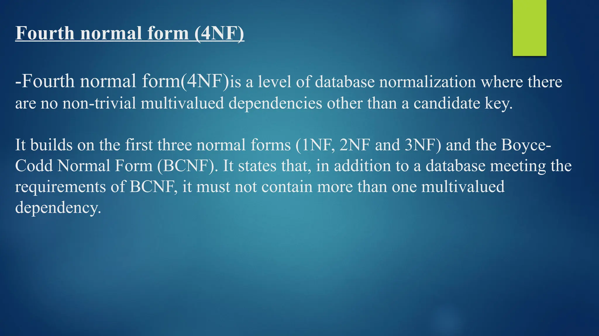 Normalization and its various types in DBMS | PPTX