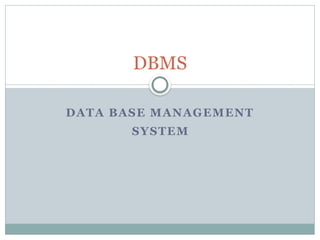 Data Base Management System by suresh.pptx