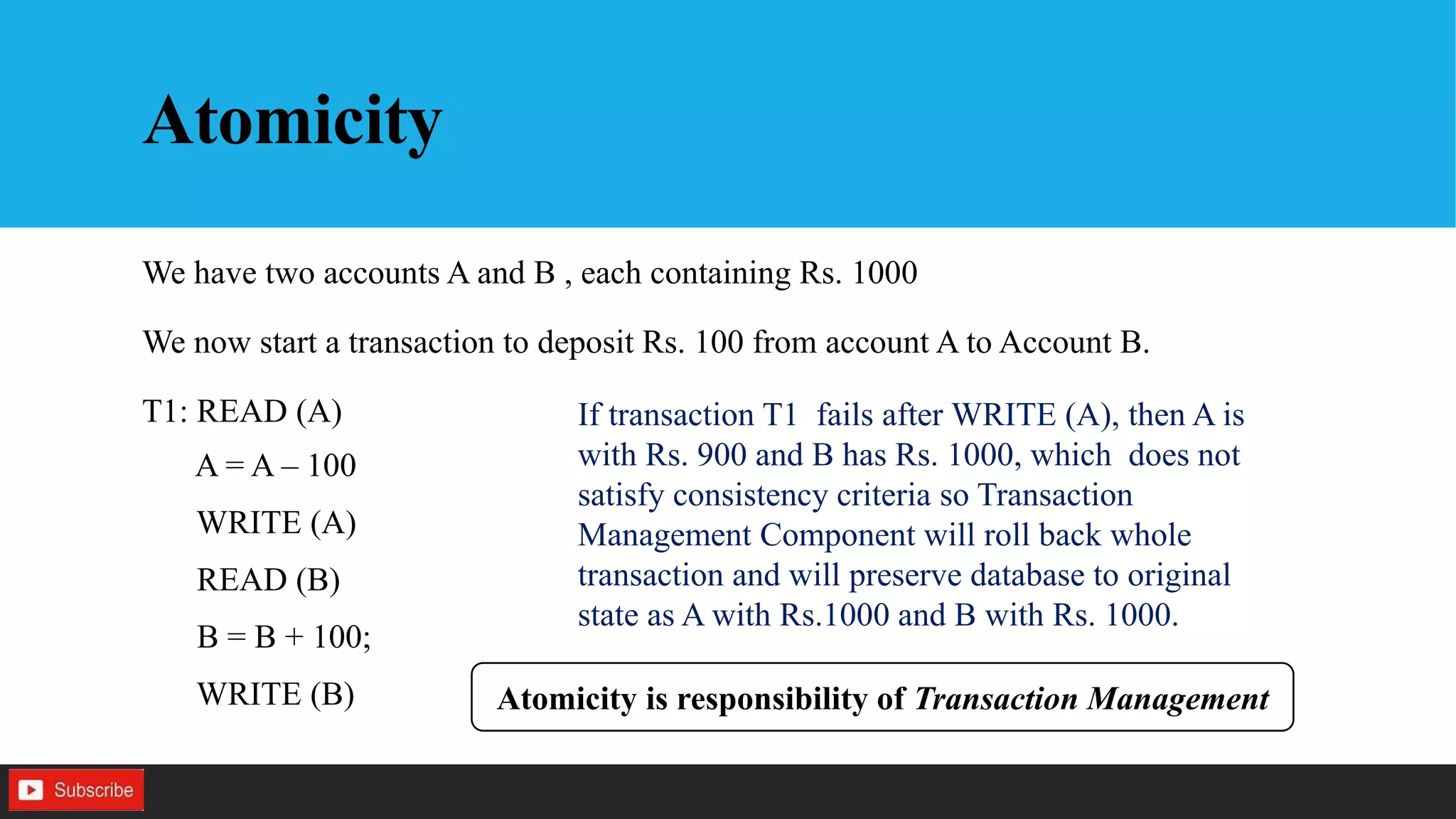 Transaction management in DBMS | PPTX Transaction management in DBMS | PPTX