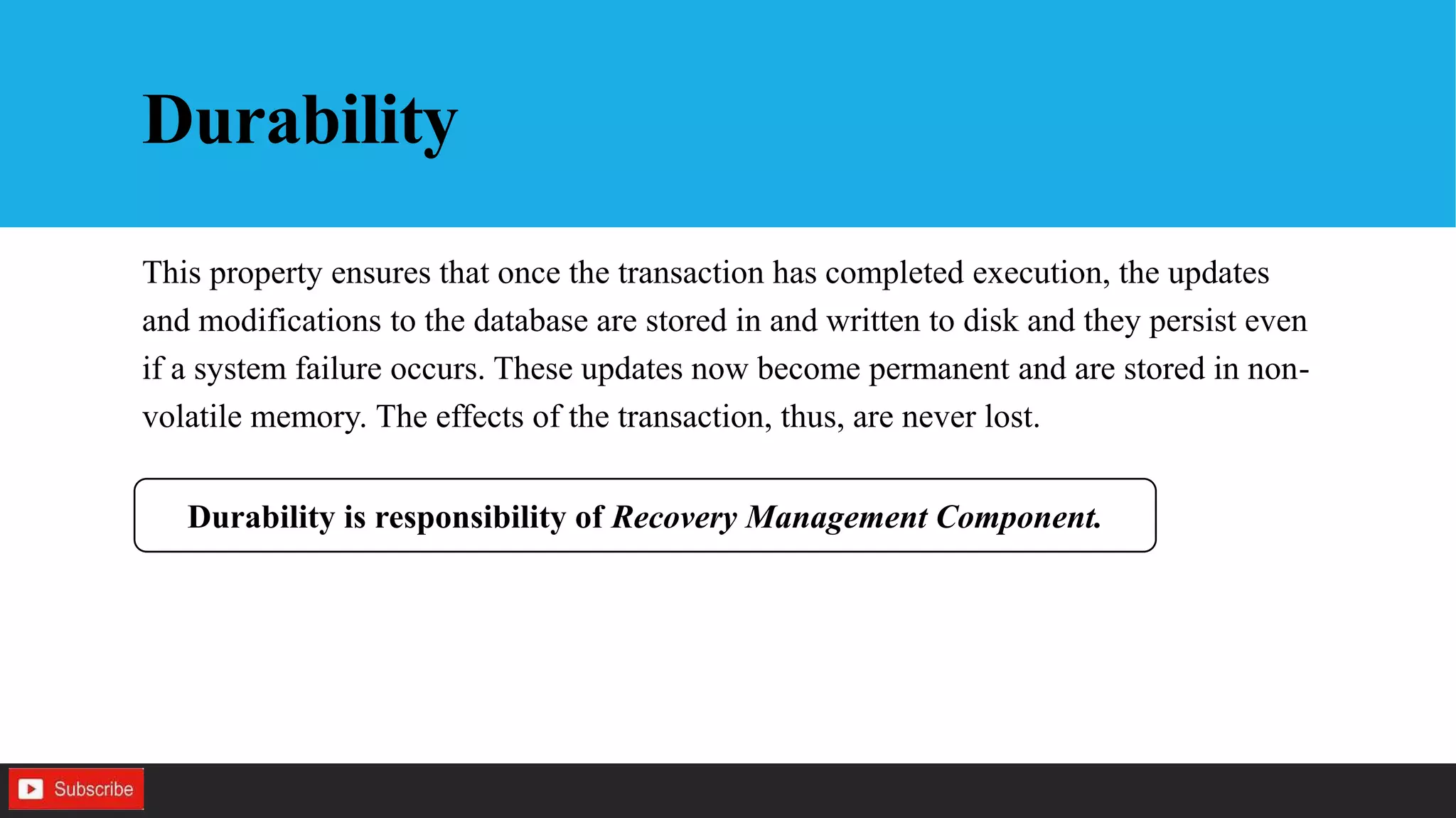 Transaction management in DBMS | PPTX