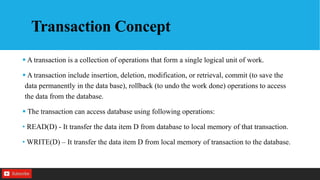 Transaction management in DBMS | PPT | Free Download
