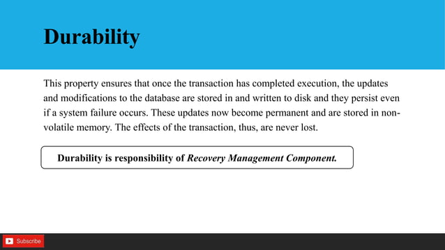 Transaction management in DBMS | PPTX
