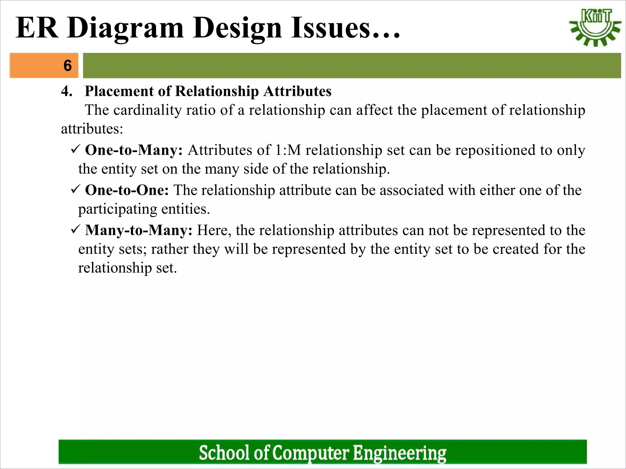 Dbms 7: ER Diagram Design Issue | PDF