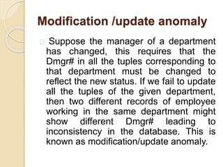 Dbms anomalies | PPTX
