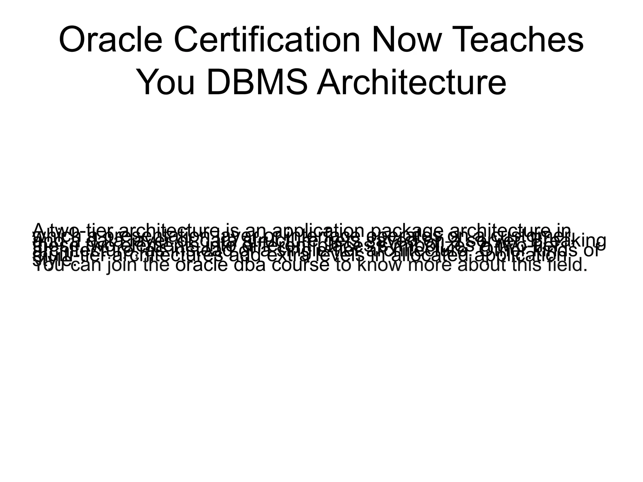 Dbms architecture | PPT