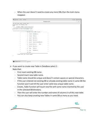 Dbms documentation | PDF