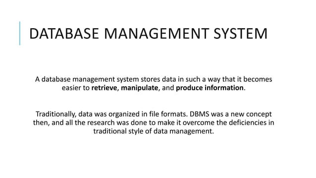 Database Management System | PPT