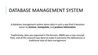 Database Management System | PPT
