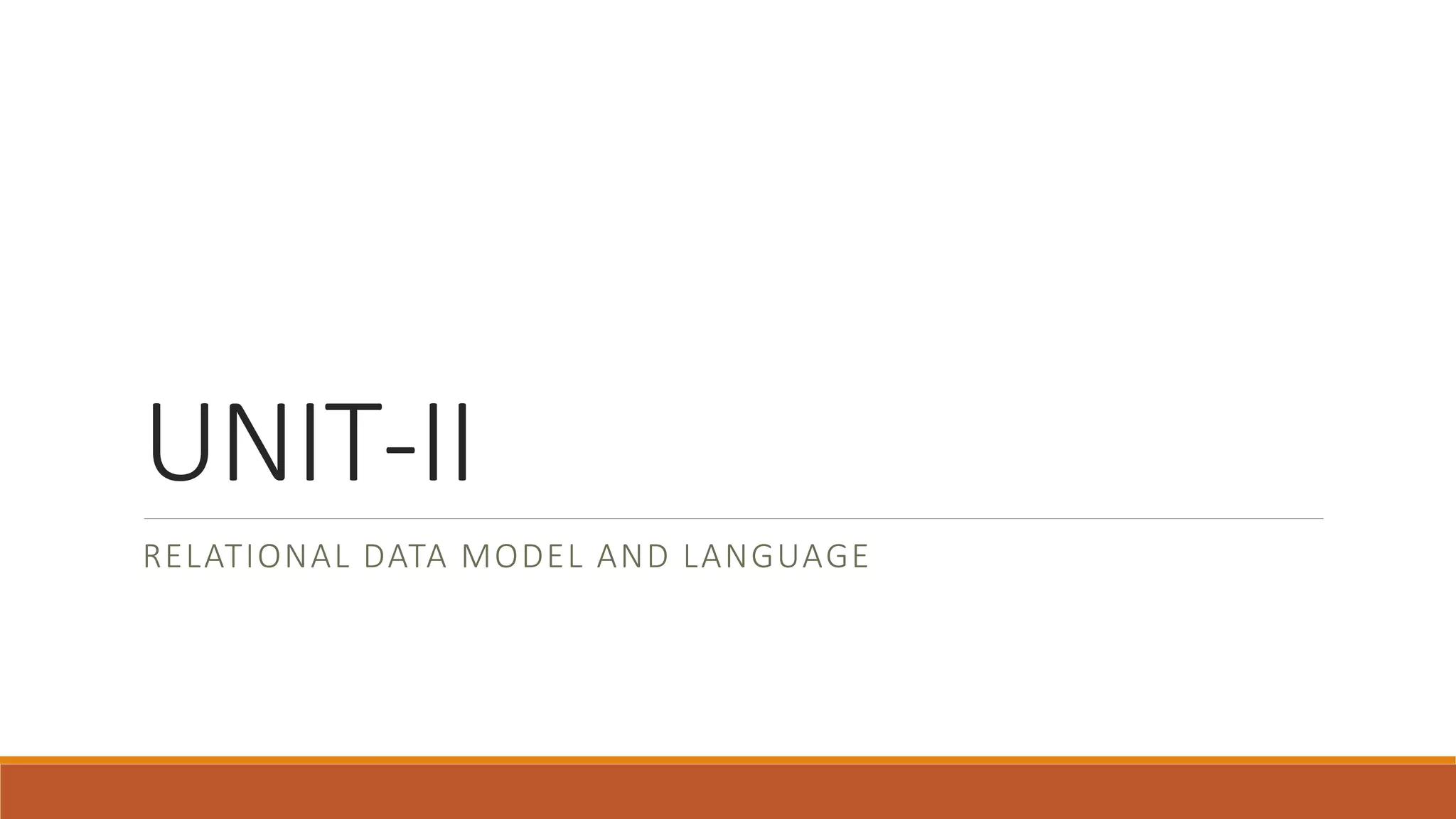 Relational Data Model Introduction Pptx