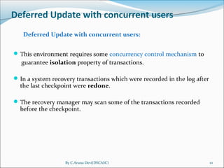 Dbms ii mca-ch11-recovery-2013 | PPT