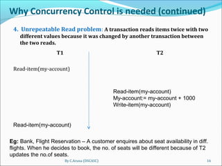 Dbms ii mca-ch9-transaction-processing-2013 | PPT
