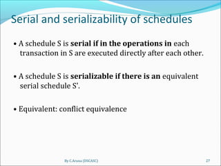 Dbms ii mca-ch9-transaction-processing-2013 | PPT