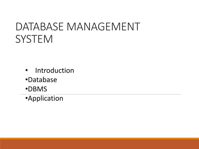 DBMS-INTRODUCTION.pptx | Databases | Computer Software and Applications