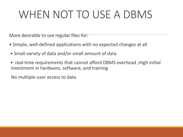 Dbms Introductionpptx Databases Computer Software And Applications