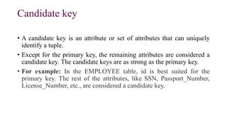 DBMS-Keys , Attributes and Constraints.pptx