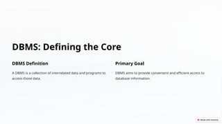 DBMS-Managing-Information-Systems Introduction | PPTX