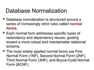 Introduction to database design and normal forms | PPTX