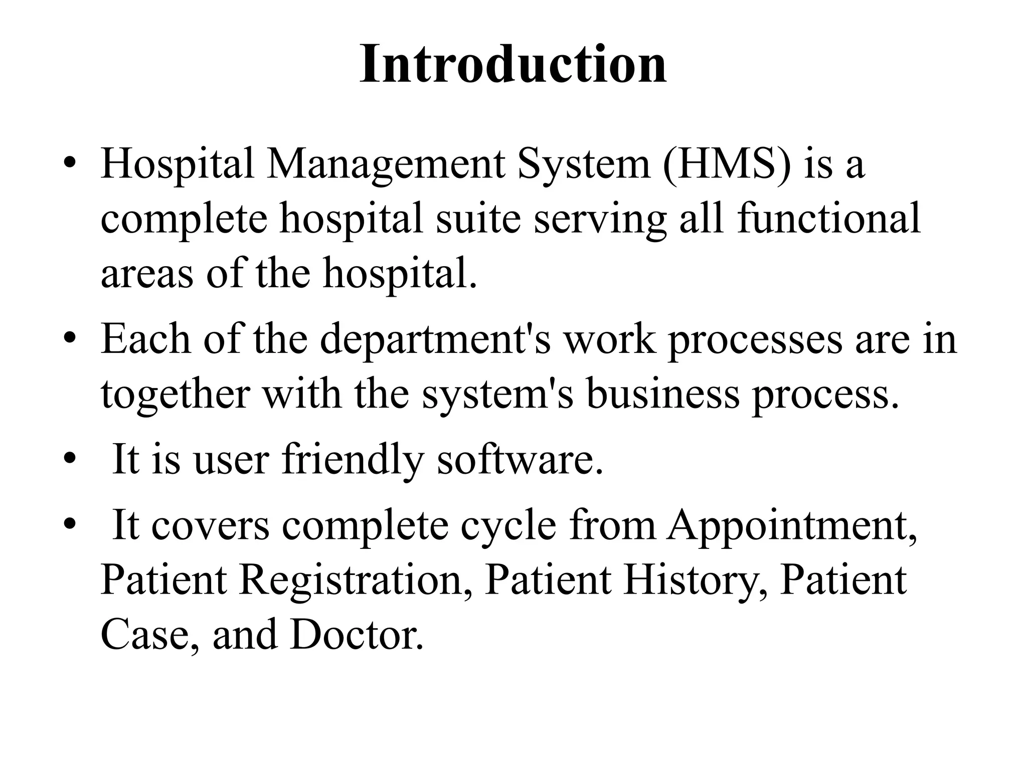 hospital management System | PPTX