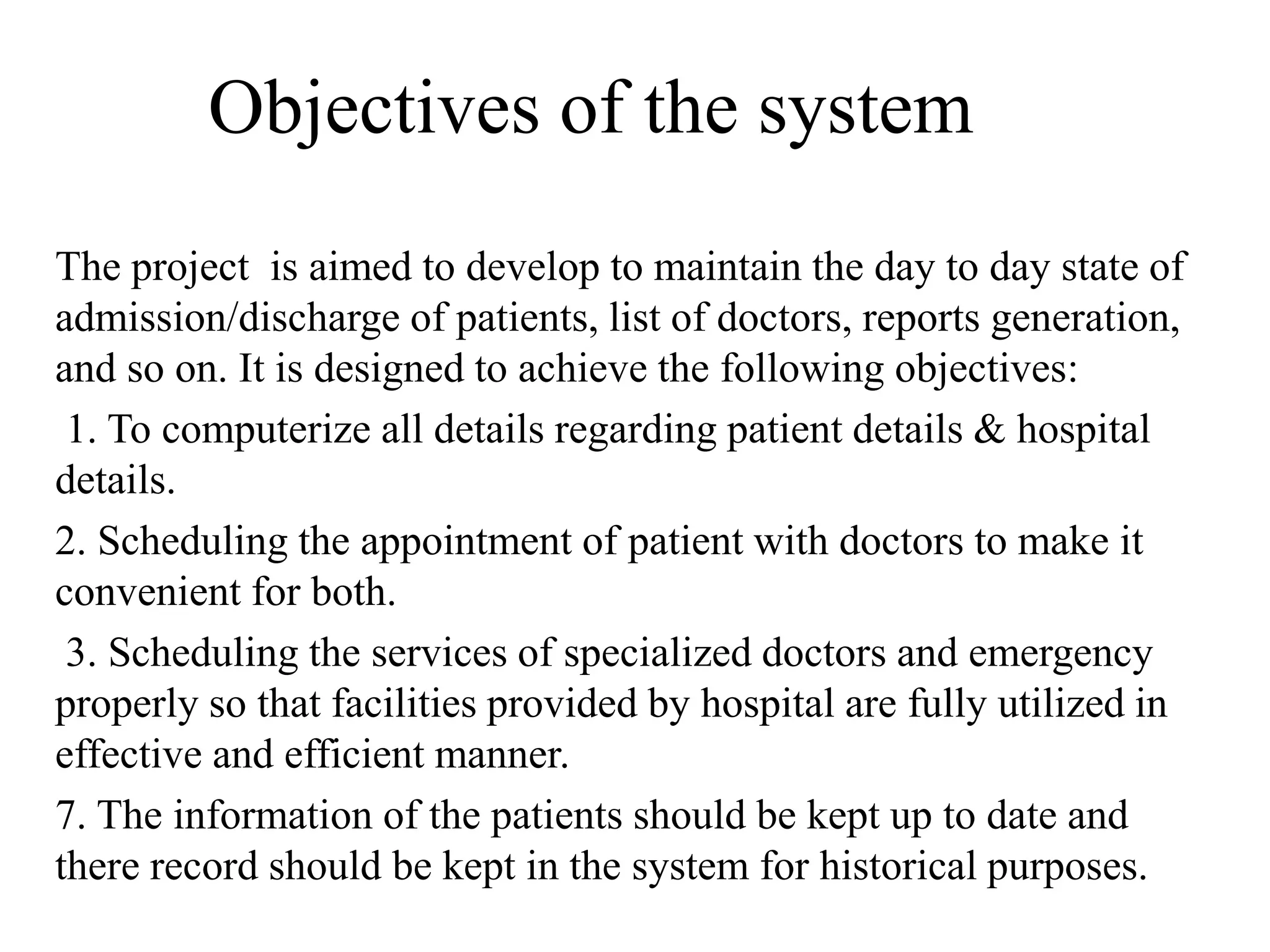 hospital management System | PPTX
