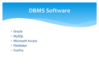 Basic Concept Of Database Management System (DBMS) [Presentation Slide ...