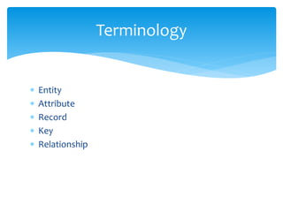 Basic Concept Of Database Management System (DBMS) [Presentation Slide ...