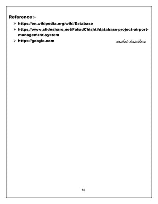 Air Line Management System | DBMS project | PDF