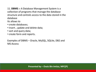 DBMS - Relational Model | PPT